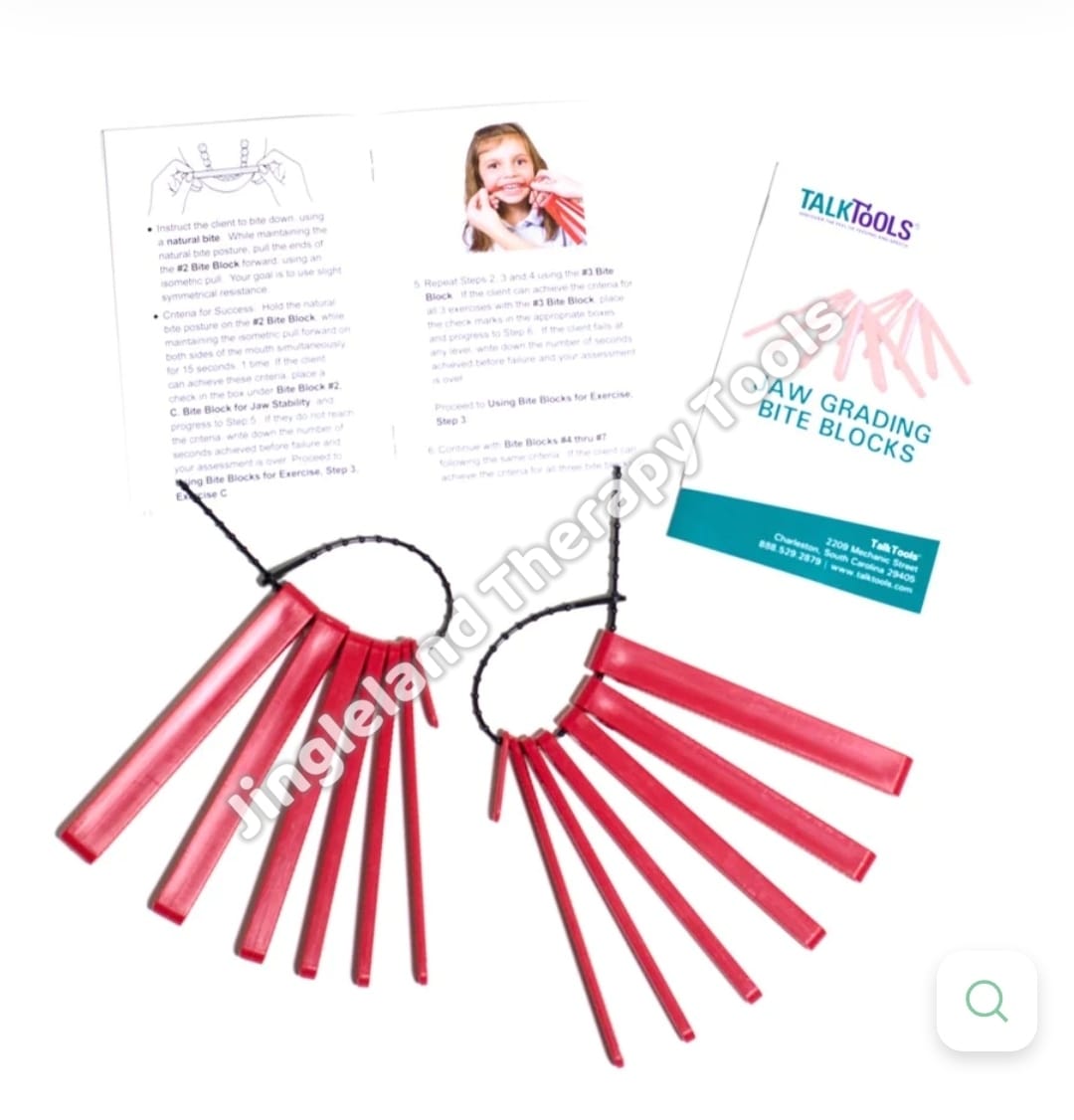 TalkTools® Jaw Grading Bite Blocks : RED - Jingleland
