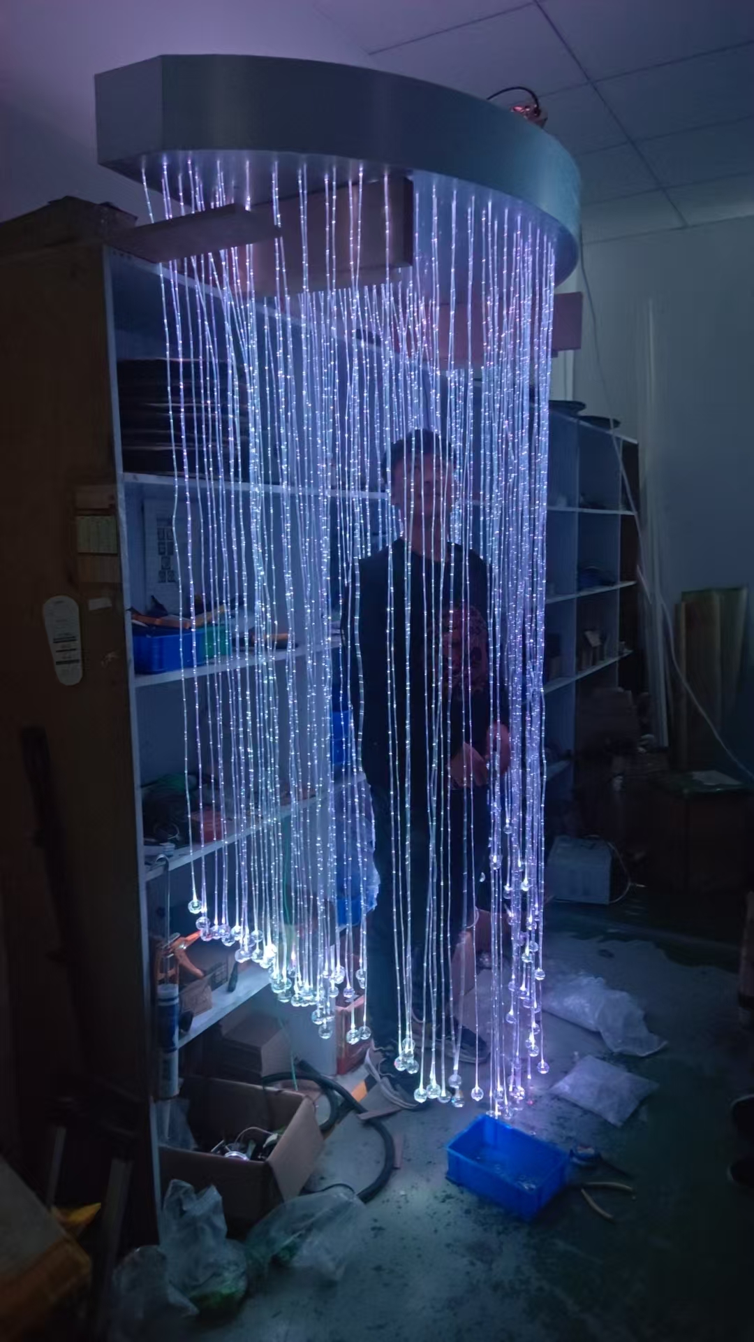 Fluorescent Fiber Optic Arc Curtain (660 x 1500 x 2000 LxWxH mm ...